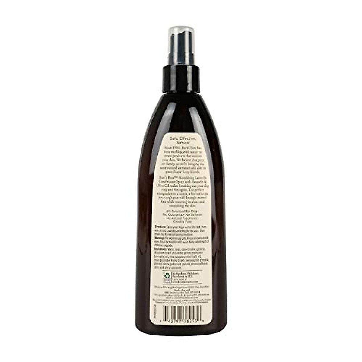 Burt's Bees for Pets Care Plus+ Natural Leave-In Conditioner Spray With Avocado & Olive Oil | Shine Spray for Dogs | Cruelty Free, Sulfate & Paraben Free, pH Balanced for Dogs - Made in USA, 12 Oz