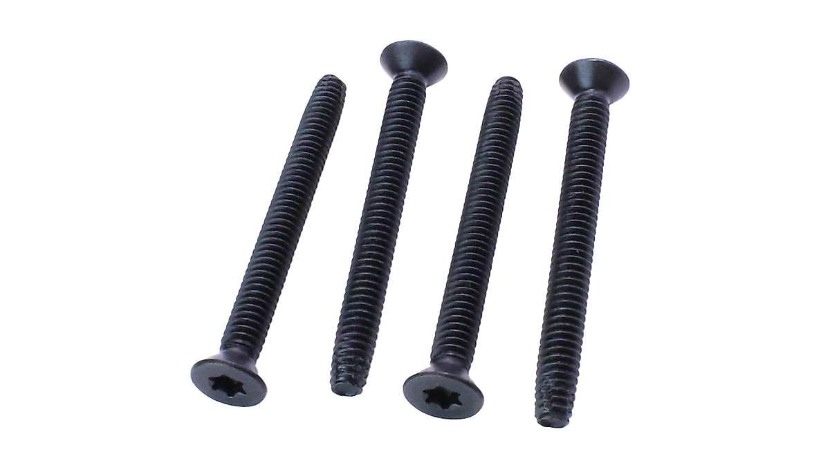 U-Turn Flat Head Floorboard Screws 1/4-20 x 2.5-inch T30 Torx Black ...