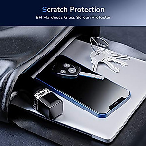 Syncwire Privacy Screen Protector for iPhone 12/12 Pro 6.1" [2-Pack], Anti Spy Tempered Glass Film with Auto Alignment Tool [9H Hardness, Shatterproof, Bubble Free, Sensitive Touch, Anti-Smudge]