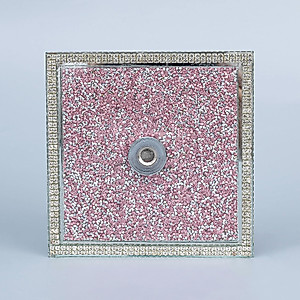 Hochance Pink Crystal Standing Paper Towel Roll Holder Countertop Weighted Rack,Glam Cute Bling Rhinestone Jeweled Diamonds Modern Decoration Christmas Housewarming Gifts for Kitchen Home Bar