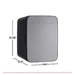 FRIGIDAIRE Portable 10L, 15-can Mini Fridge Brushed Stainless Rugged Refrigerator, EFMIS188-SS