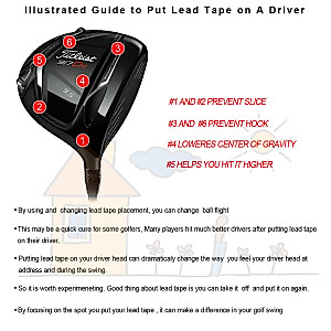 SummerHouse 1 Gram Per Inch High Density Lead Tape Self-Adhesion for Golf Wood Iron Putter Wedge Clubs Head Tennis Pickleball Paddles Racket - 1/2''x 100''