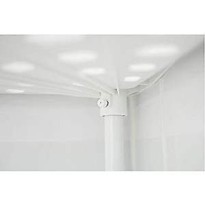 Prince Hanger, One Touch Adjustable Corner Shower Caddy, PHUS-0081, White, Coated Steel, Made in Korea