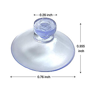 Aoyoho Diameter 20MM Mini Clear Plastic Suction Cups Without Hooks Pack of 120