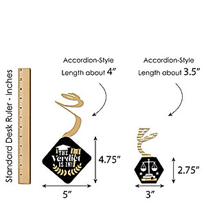 Big Dot of Happiness Law School Grad - Future Lawyer Graduation Party Hanging Decor - Party Decoration Swirls - Set of 40