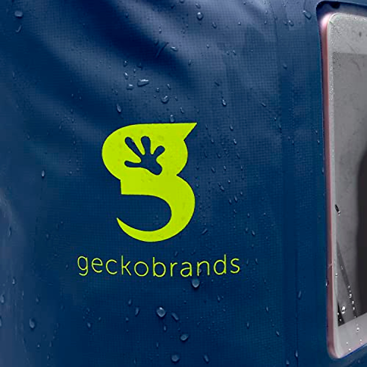 geckobrands Hydroner 20L Waterproof Dry Bag Backpack, Navy/Neon Green - Lightweight Travel Bag with Clear Phone Pouch