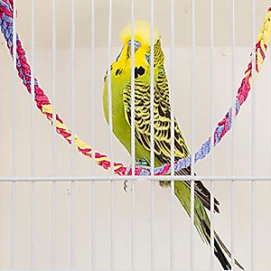 jiebor 6Pcs Sugar Glider Toys Cage Accessories Hanging Climbing Rope for Rat Ferret Hamster Parrot Small Birds Animal