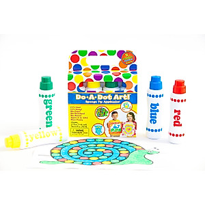 Do A Dot Art! Set of 4 Pack Rainbow Washable Dot Paint Markers for Kids and Toddlers, The Original Dot Marker