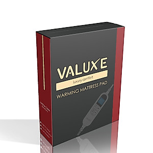 VALUXE Full Size Heated Mattress Pad, Quilted Zone Heating, Electric Bed Warmer, Luxury Comfort, White, Plush Velvet, Water Repellent, Deep Pocket, Adult, Cotton or Polyester, 54 x 75 x 14.5 inches