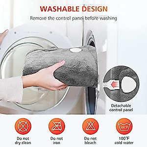 Comfier Large Heating Pad for Back Pain Relief,Soft Flannel Fast Heating Pads for Neck and Shoulders,Electric Heated Wrap,3 Heat Levels & 90-Mins Auto Shut Off,Machine Washable,Gifts for Dad,Women,Men