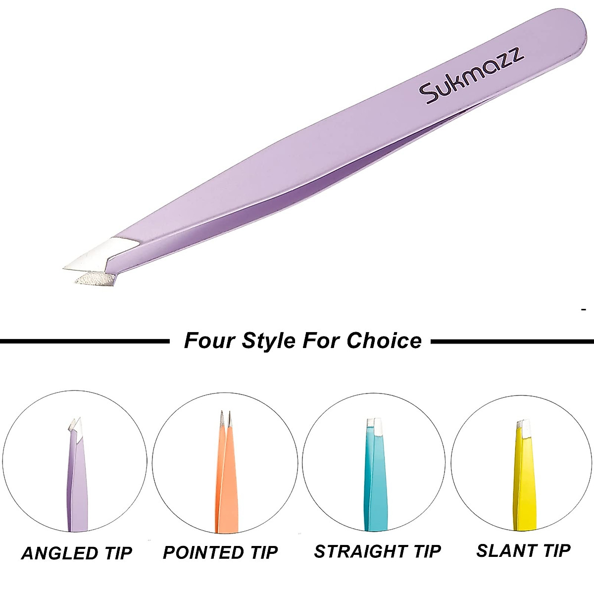 Sukmazz Tweezers for Eyebrows,Eyebrow Tweezers Set for Ingrown Hair Removal Eyelash Extension Eyebrows Plucking Tweezers