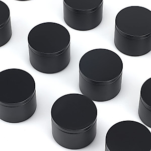 sonviitins 24 Pieces 8 oz Black Candle Tins,8oz Candle Jars Candle Containers with Lids, Candle tin for Candles Making, Arts & Crafts, Storage, and Gifts