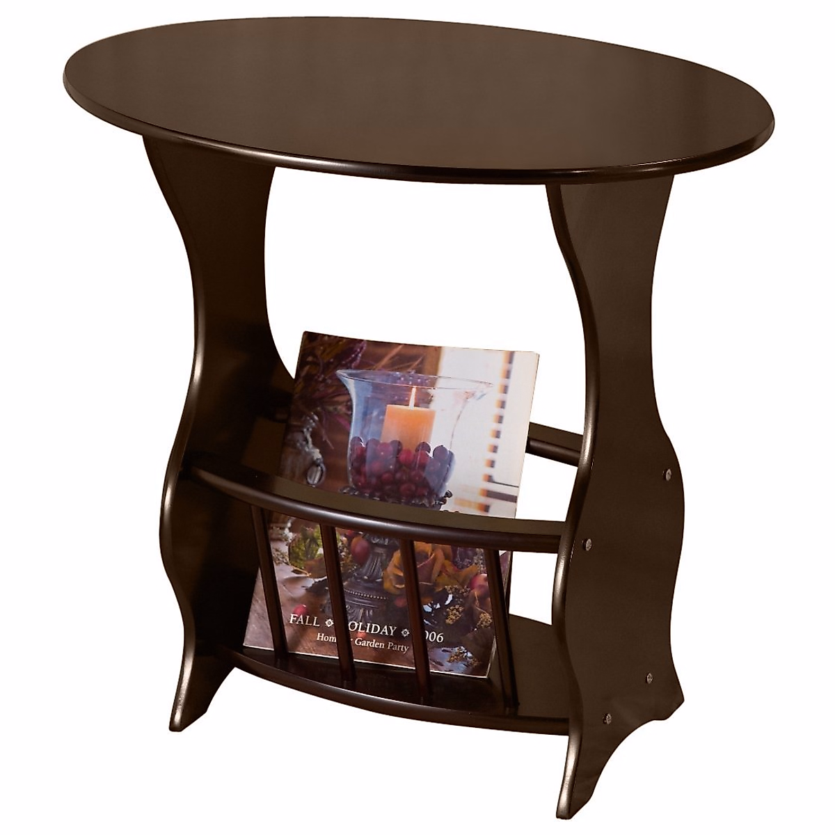 Frenchi Furniture Magazine Table, Dark Cherry
