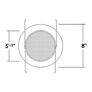 NICOR Lighting 6 inch White Recessed Shower Trim with Albalite Lens (17505)