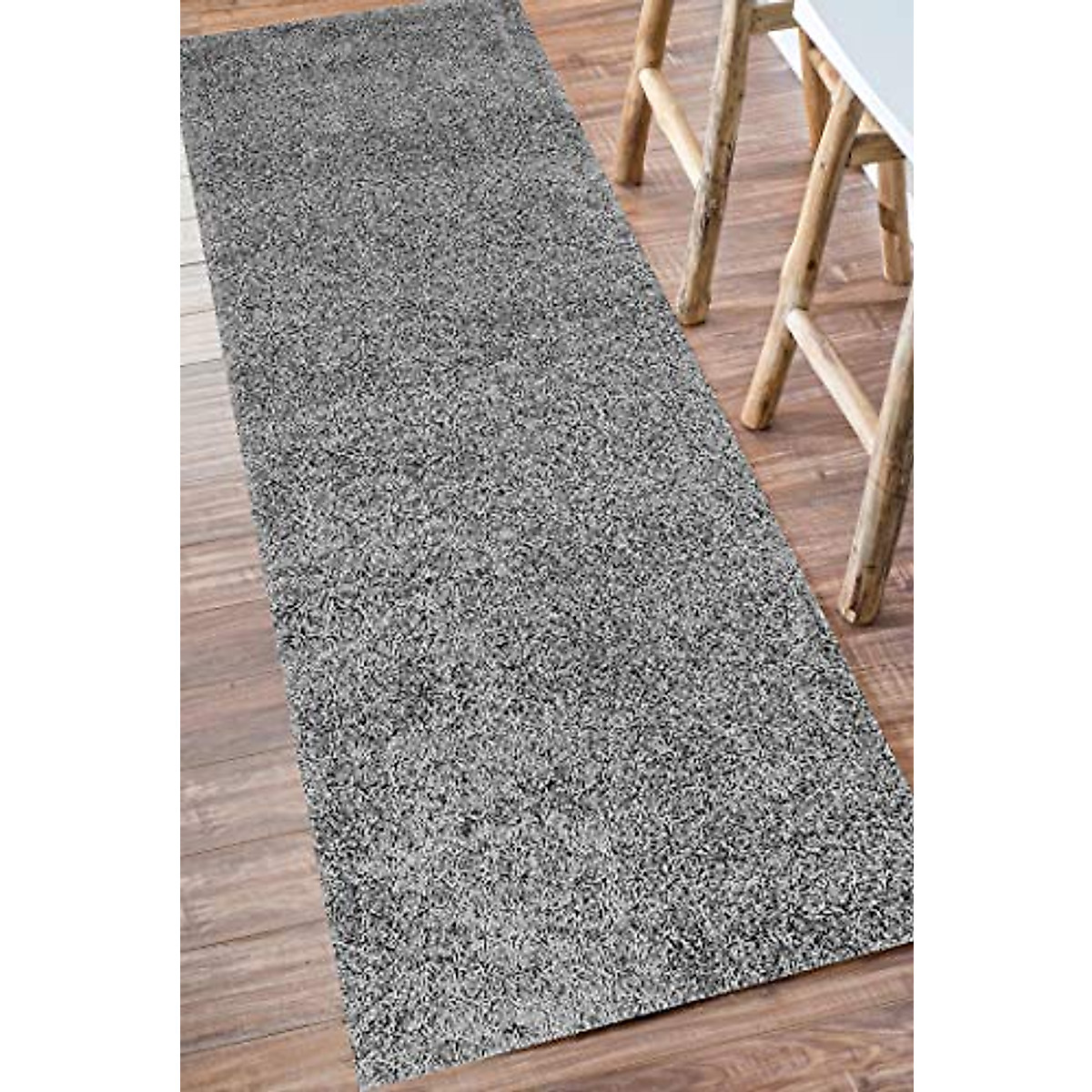 nuLOOM Marleen Contemporary Shag Area Rug, 6' Square, Grey