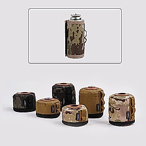 GZYF Portable Gas Tank Protective Case Fuel Cylinder Canister Storage Cover for Traveling Accessories Hiking Cooking Supplies BBQ, Light Camouflage L