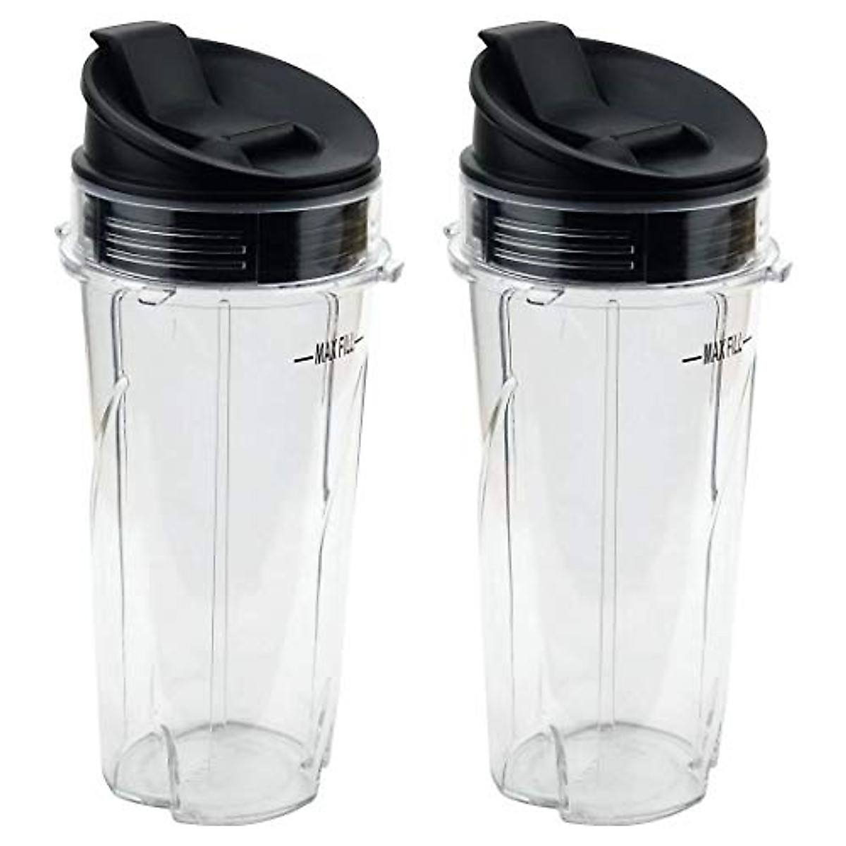 Joyparts Replacement Parts cups for Nutri Ninja Blender, 2 Pack 16oz Single Serve Cup and Sip & Seal Lid Fit for Ninja Series BL770 BL780 BL660 All Pro 4Tabs Blenders