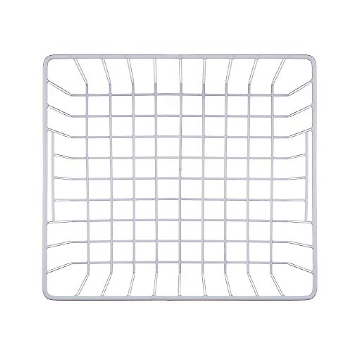 Slideep Fridge Freezer Baskets, Wire Storage Organizer Basket, Household Refrigerator Bin with Built-in Handles for Cabinets, Pantry, Closets, Bedrooms White - Set of 2