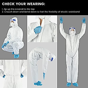 YIBER Hazmat Suits | 7 Sizes & Multiple Specifications Options | Heavy-duty Full Body Protective Suits Pressed From PPSB Material & PE film | Safe & Suitable For Countless Applications