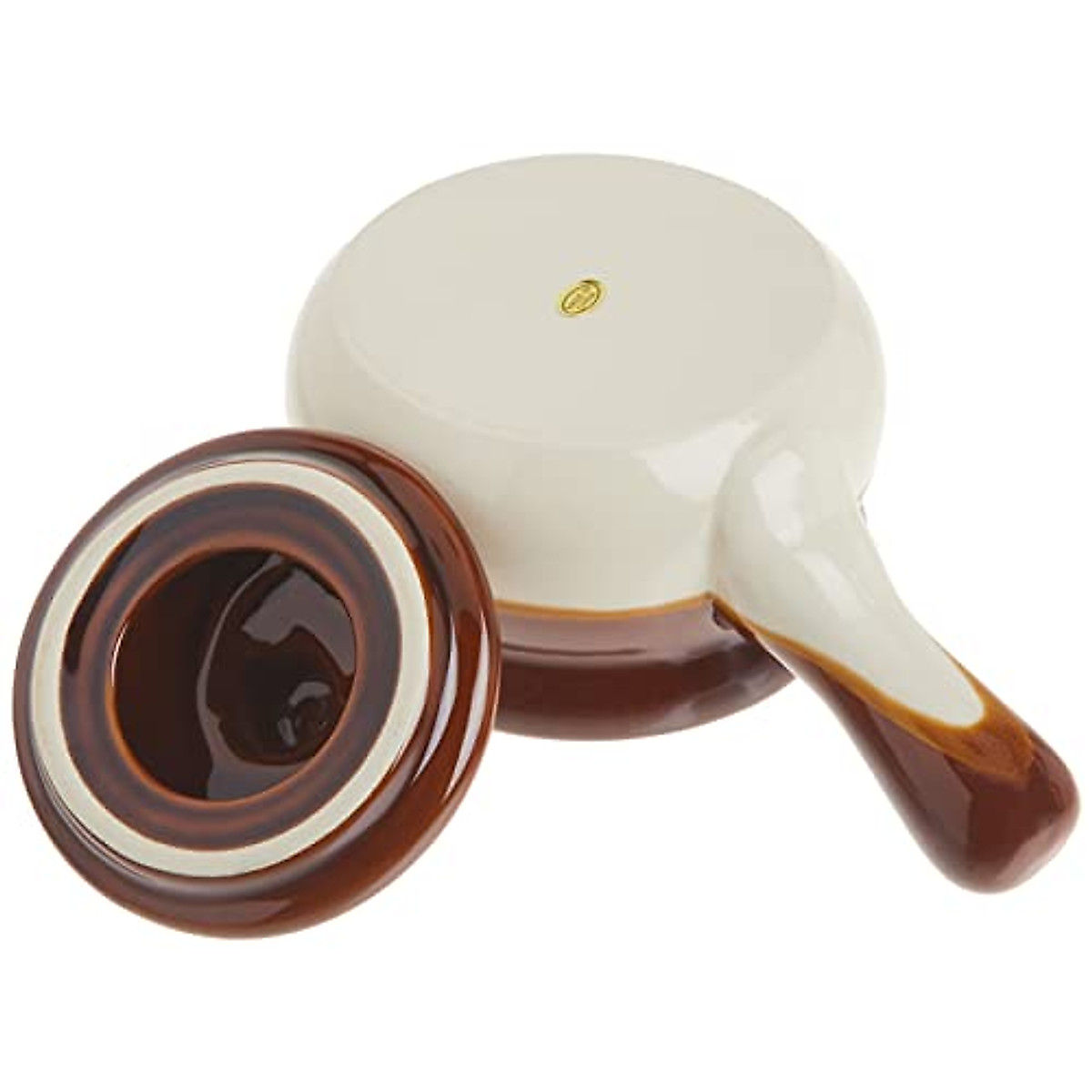 R&M International Traditional Style Ceramic 15-Ounce French Onion Soup Crocks, Polished, Set of 2