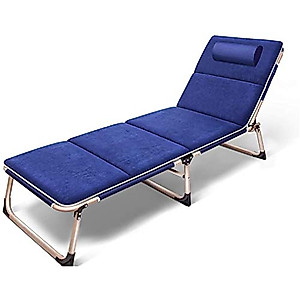 XZGDEN Lightweight Folding Lounger Chairs Portable Metal Sunbed Household Office Garden Patio Beach Outdoor Lounger Chairs-3