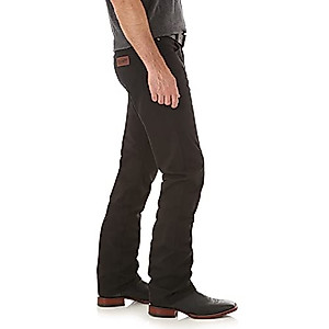 Wrangler Men's Retro Slim Fit Straight Leg Jean, Black, 33W x 30L