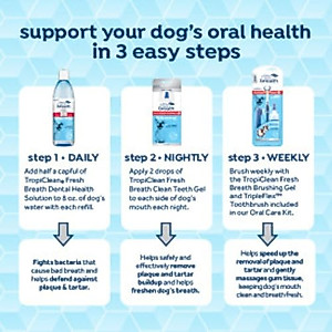 Fresh Breath Certified Wellness Collection Vet Recommended Peanut Butter Oral Care Clean Teeth Gel for Dogs, 4oz - Removes Plaque & Tartar - Cleans Teeth - Dog Dental Care - No Brushing Required