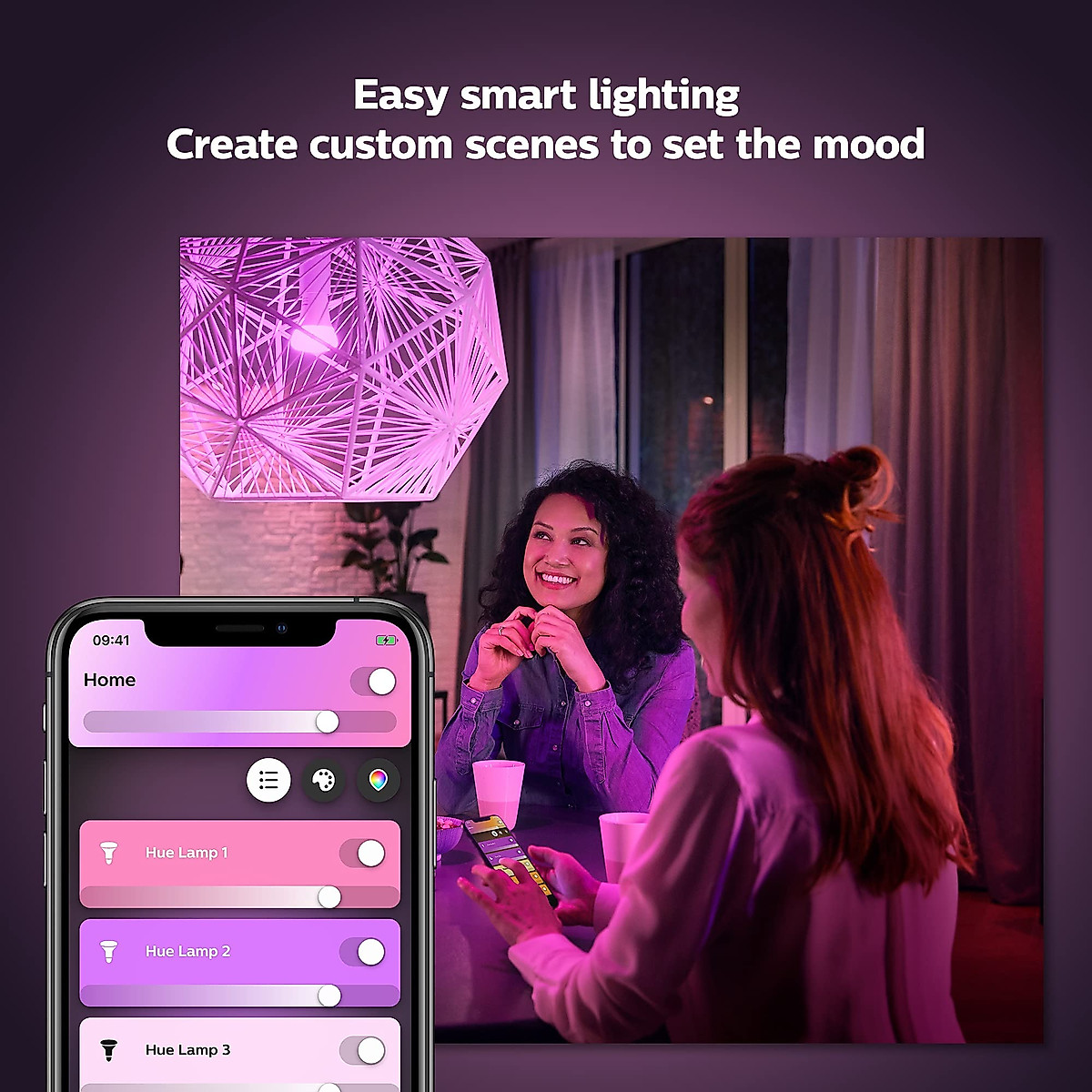 Philips Hue Play Base Kit + Extension (2 Hue Play Bars + 1 Plug), Compatible with Alexa Apple HomeKit and Google Assistant, Black