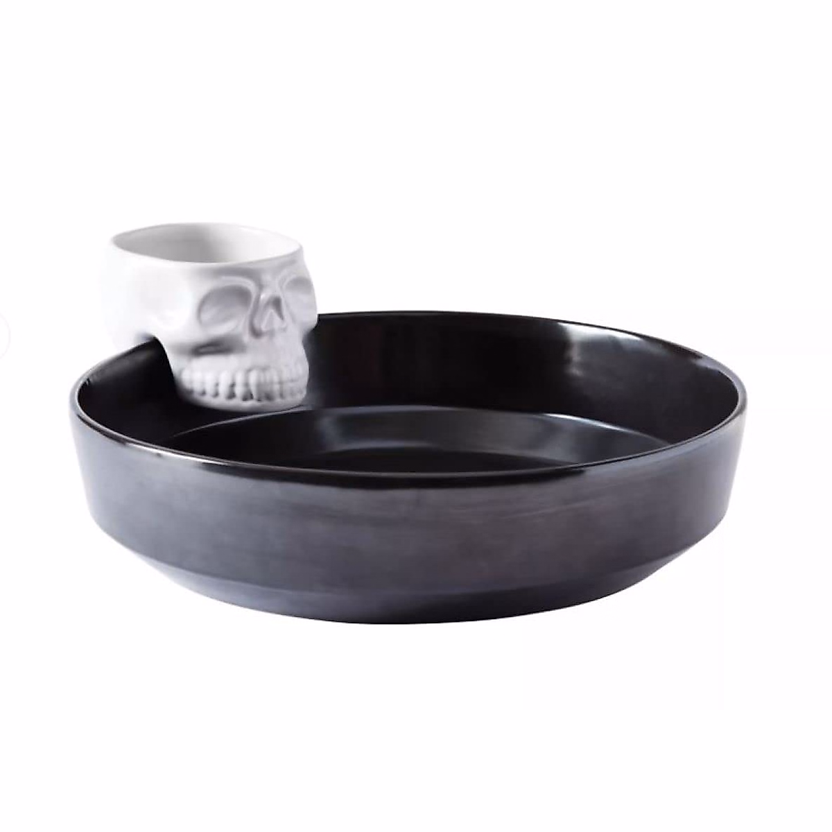 Halloween Stoneware Serving Trays- Plates and Bowls - Occult Gothic Tableware (Chips and Dip)