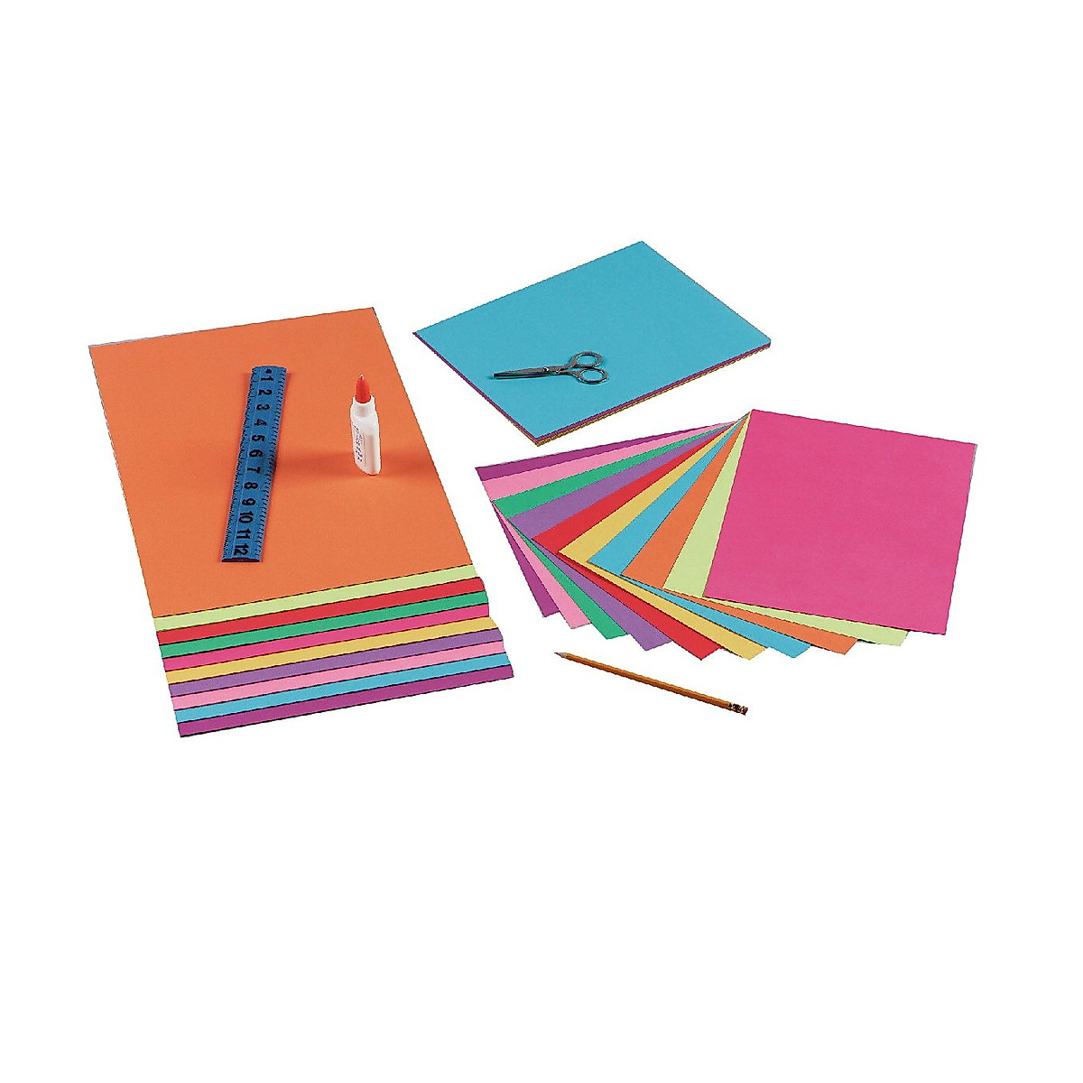 Tru-Ray Construction Paper, 50% Recycled, 9" x 12", Assorted Brights, Pack of 50