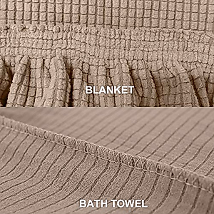 NORTHERN BROTHERS Dining Chair Covers Seat Parson Chair Slipcover for Dining Room Set of 4, Khaki