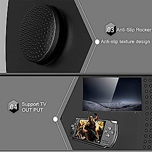 Handheld Game Console, Built-in 1200 Games 4.3’’ HD Screen Retro Gaming System, Support TV Output, Portable Rechargeable Game Console with Dual Joystick, Best Gift for Kids and Adult