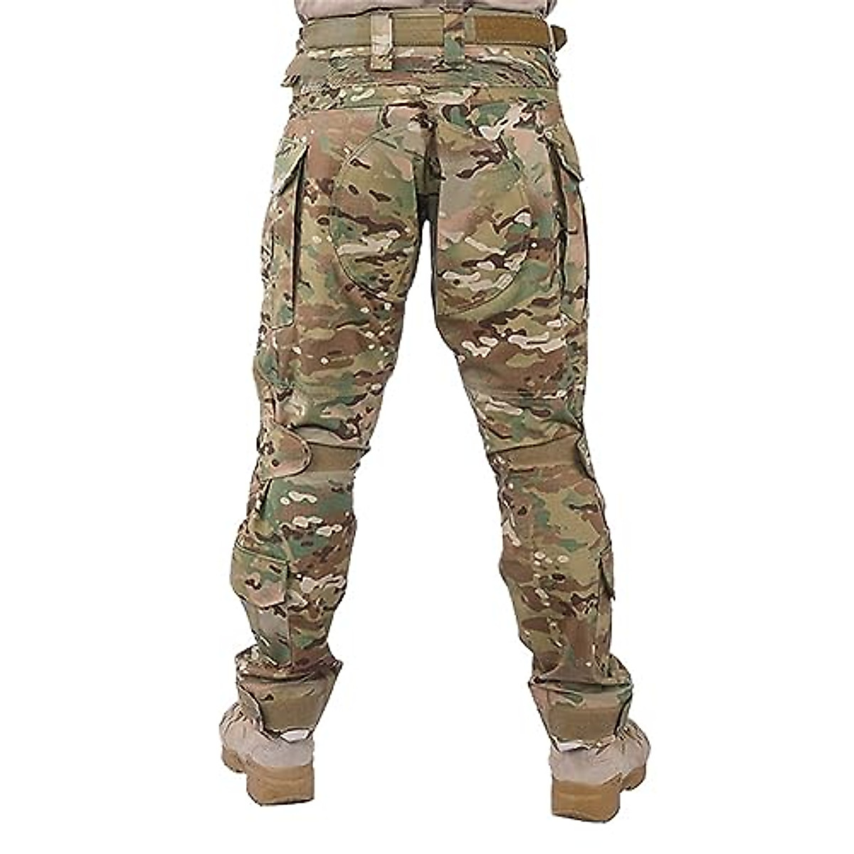 Alonepat Men Combat with Knee Pads Army Military Hunting Tactical Trousers Multicam Hiking Camping Pants Gray XXL