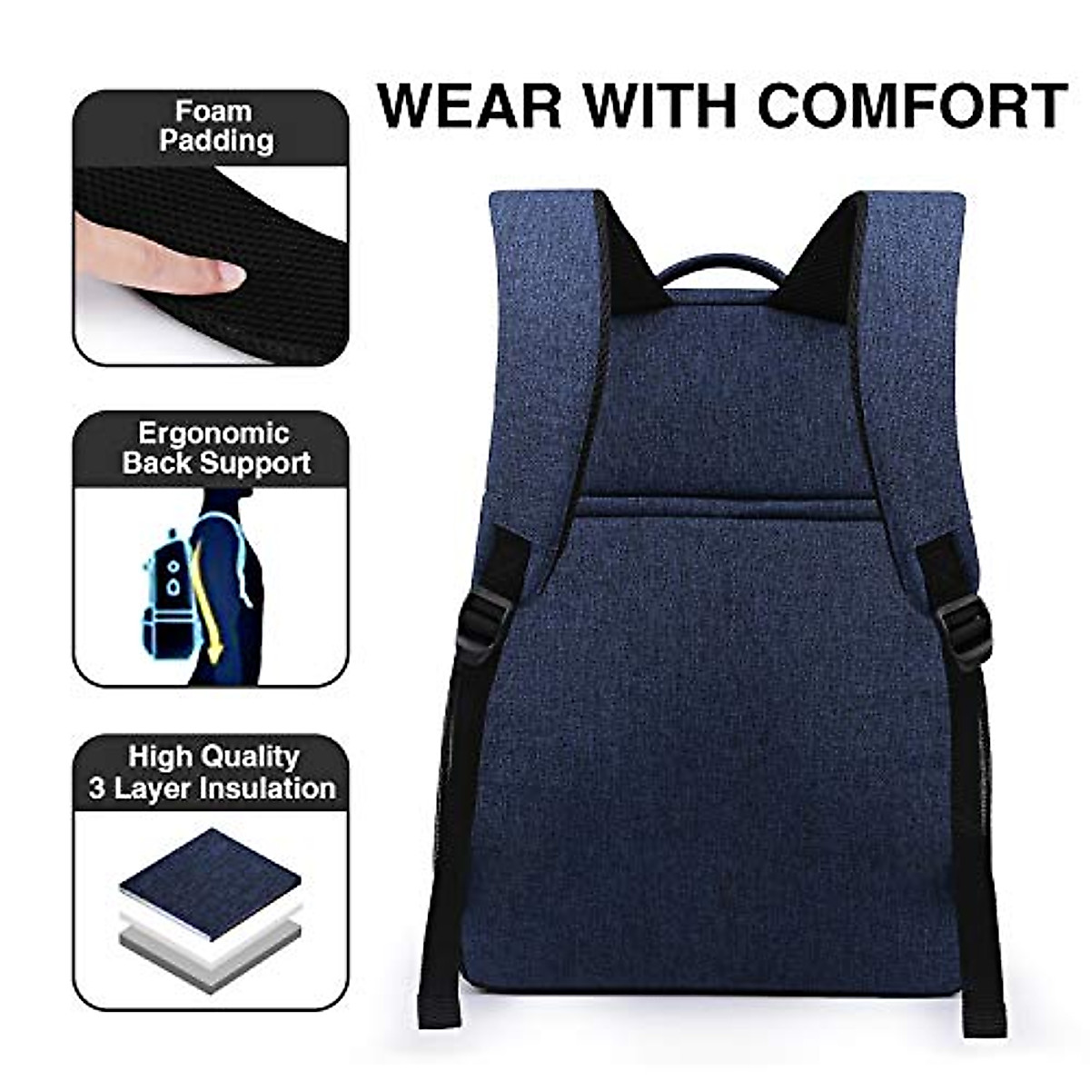 TOURIT Insulated Backpack Cooler Leak-Proof Backpack Lunch Box 28 Cans Double Deck Cooler Backpack