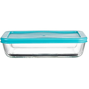 Klareware 3 Cup 6 Cup 11 Cup Rectangle Glass Food Storage Containers Stackable Meal Prep Lunch Bento or leftover salad bowls Dish w BPA Free Lids 6 Piece Multi Color Set