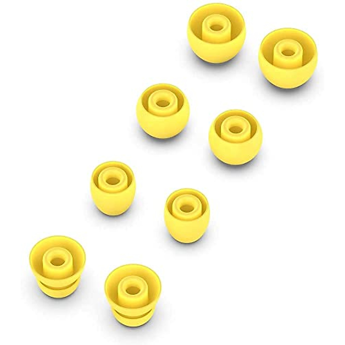 Replaceable Earplugs Silicone Earplugs is Compatible with Dr dre Power Pro Wireless Stereo Headphones (Yellow/4 Pairs)