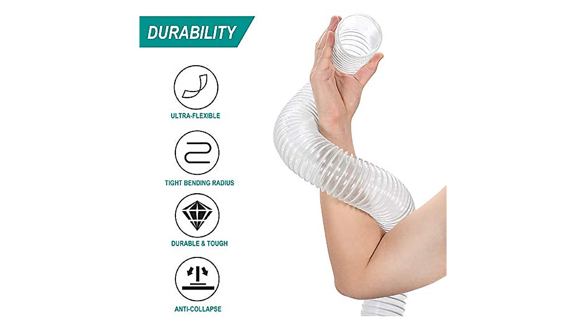 2.5 Inch Dust Collection Hose - Heavy Duty & Flexible