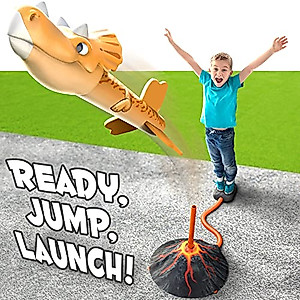 MindSprout Dino Blasters | Rocket Launcher for Kids - Launch up to 100 ft. Birthday Gift, for Boys & Girls Age 3 4 5 6 7 Years Old - Outdoor Toys, Family Fun, Dinosaur Toy, Kids (Patent Pending)