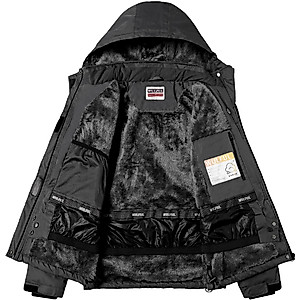 WULFUL Women’s Waterproof Snow Ski Jacket Mountain Windproof Winter Coat with Detachable Hood