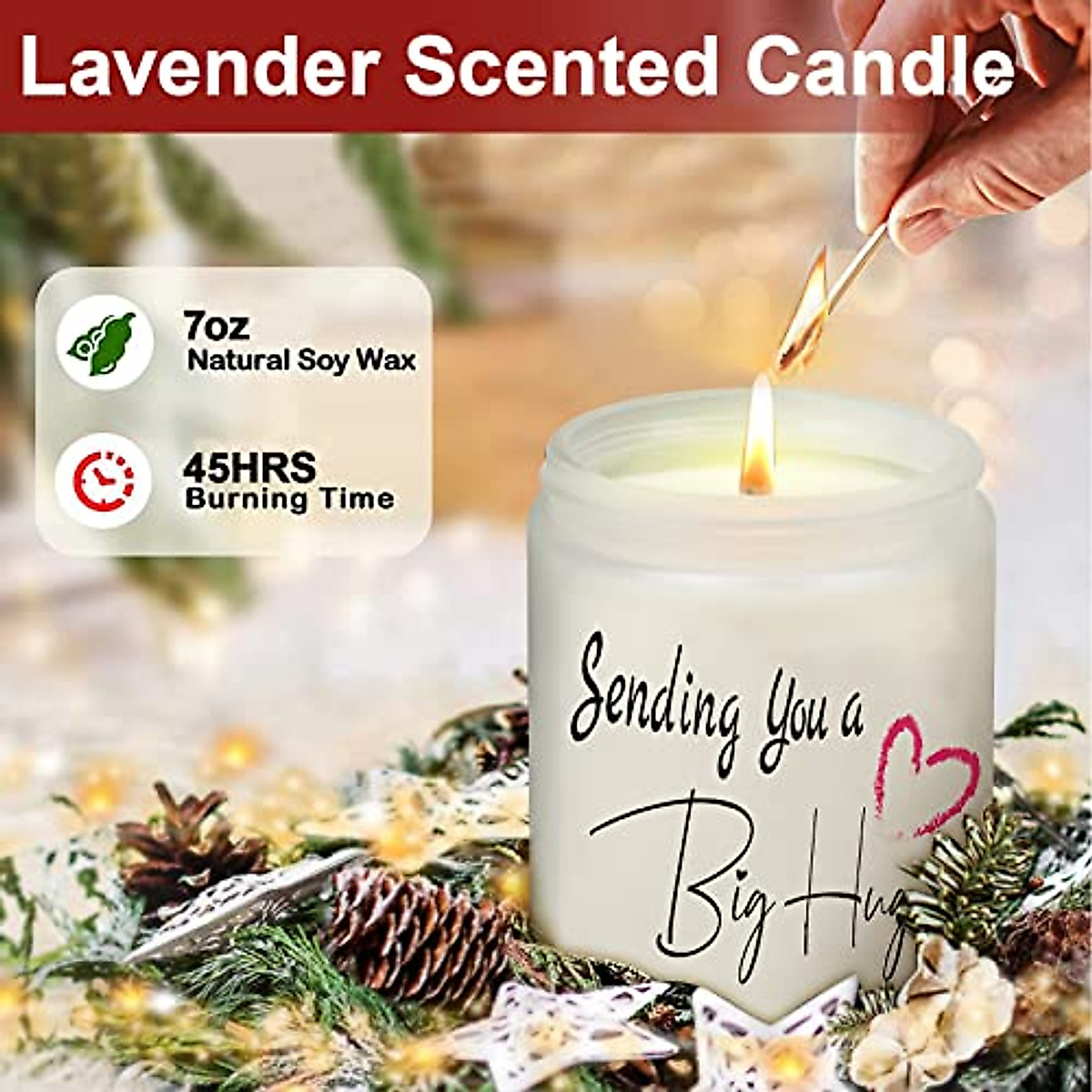 Candle Gifts for Embracing Friendship, Gifts for Men and Women, Soybean Wax Gifts, Smokey Fragrance, Stress Relief, Bedroom Gifts, Warm Copywriting, Halloween and Christmas Gifts, Friendship Gifts