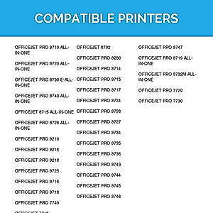LD Products Compatible Replacements for HP 952XL Ink Cartridges 952 XL HY (4 Pack - Black) Compatible with OfficeJet 7740, 8702, 8715 and OfficeJet Pro 7740, 8210, 8216, 8218, 8710, 8714, 8716