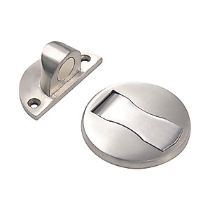 Door Stop, Magnetic Door Catch Doorstop Heavy Duty Brushed Finish with Screw Mount 304 Stainless Steel --Silver