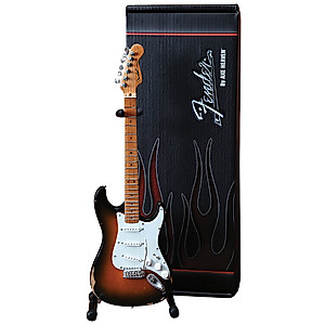 Officially Licensed Mini Sunburst Fender Strat Guitar Replica