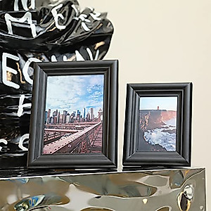 MOMLKFDAY Black 8x10 Picture Frames – Solid Wood with High Definition Glass, Perfect for Tabletop or Wall Hanging – Ideal for Dad, Grandpa, Father's Gifts