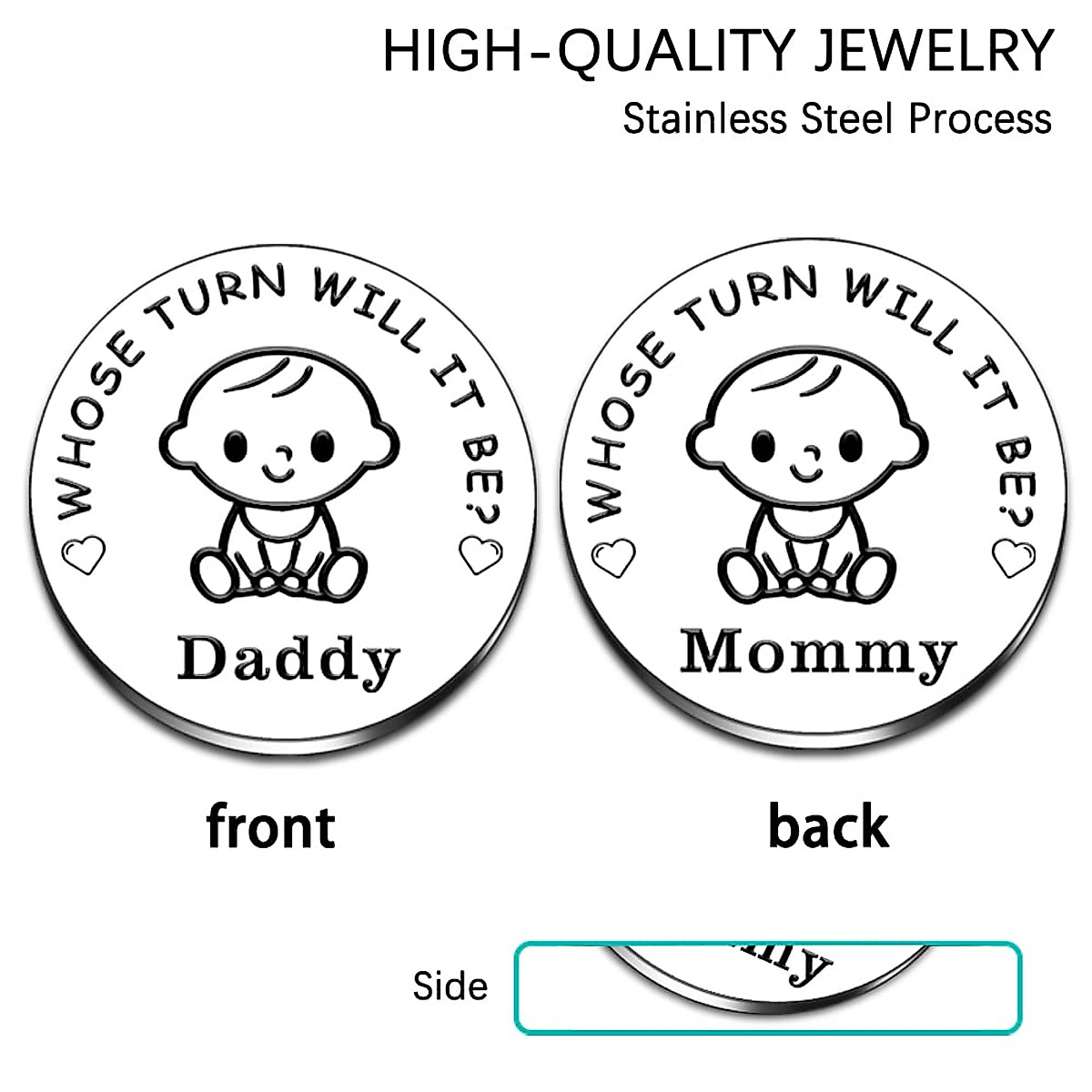 Decision Coin New Parents Gifts for Couples New Baby Gifts Mens Stocking Stuffers 2024 New Mom Gifts Funny Baby Gifts Pregnancy Gifts for Expecting Mom New Dad Gifts Mom to Be Gift Christmas Stocking Stuffers