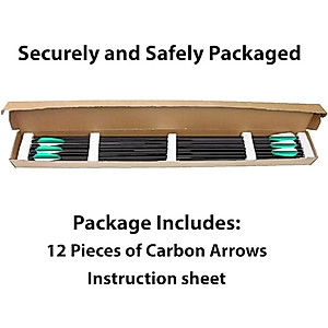 KESHES Archery Carbon Arrows for Compound & Recurve Bows - 30 inch Youth Kids and Adult Target Practice Bow Arrow - Removable Nock & Tips Points (12 Pack)