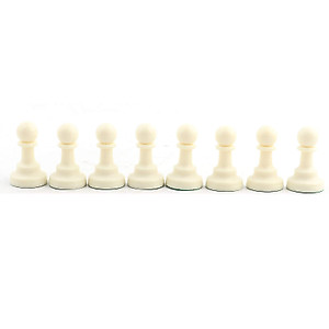 Chess Pieces Set, 32 Pcs Plastic Chessmen Set -16 Pcs Black & 16Pcs White Pieces for International Chess Game (Large 77mm)