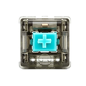 KOSEKY DSL1 Linear Keyboard Switch,Silent,60cN Force,Gold-Plated Spring,Pre Lubed, Linear Keyswitch 5 Pins for Mechanical Gaming Keyboards (90 Packs, Smoky Transparent,Aqua)