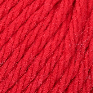 Lily 10201818705 Sugar 'N Cream Super Size Solid Yarn, 4oz, Gauge 4 Medium, 100% Cotton - Red - Machine Wash & Dry,Big Ball