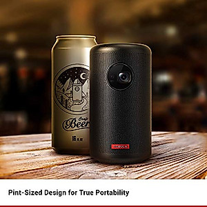 Nebula Capsule II Smart Mini Projector, by Anker, Palm-Sized 200 ANSI Lumen 720p HD Portable Projector Pocket Cinema with Wi-Fi, DLP, 8W Speaker, 100 Inch Picture, 3, 600+ Apps (Renewed)